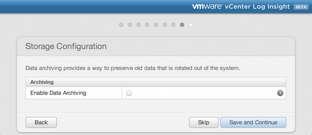 Configuring vCenter Log Insight - SFlanders