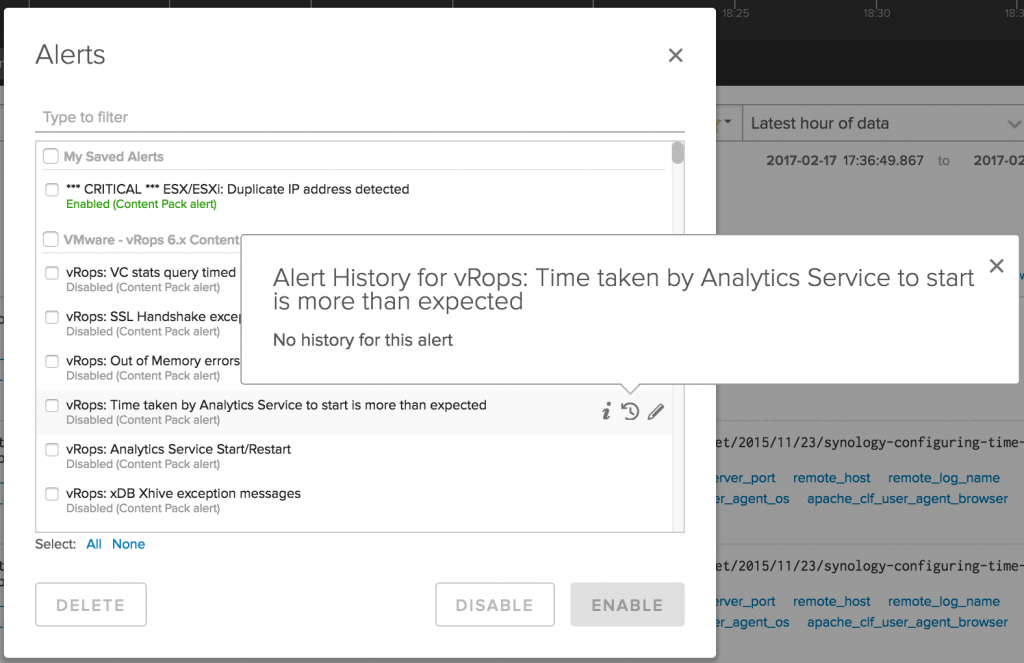 Log Insight 4.3: User Alert History - SFlanders